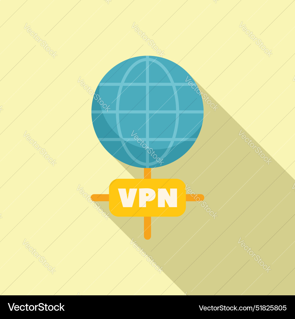 Global vpn network connecting world securely Vector Image
