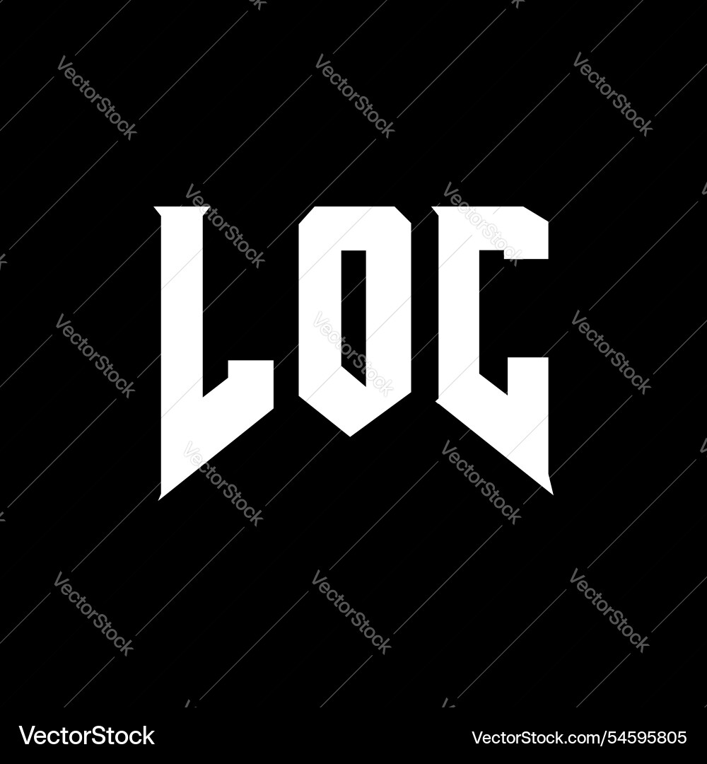 Loc letter logo design for technology company Vector Image