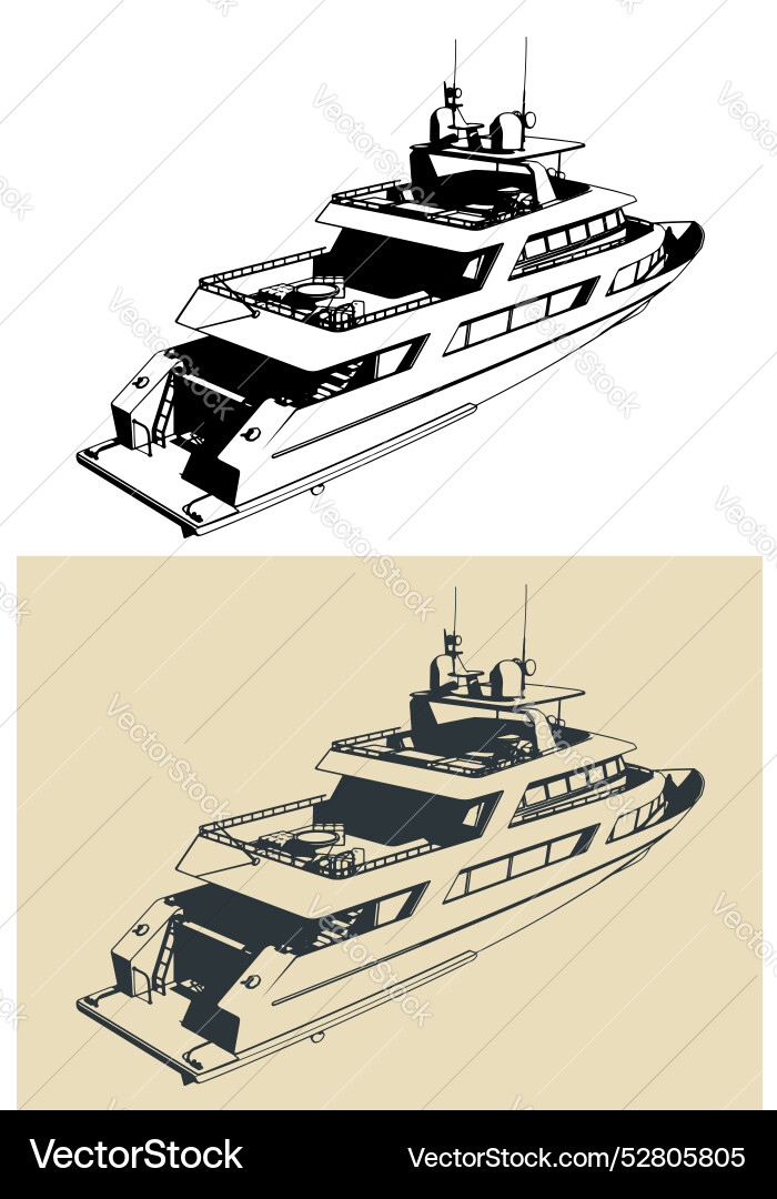 Luxury yacht Royalty Free Vector Image - VectorStock
