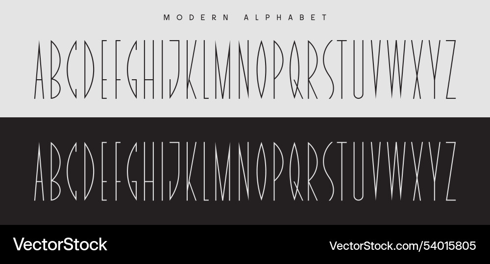 Modern alphabet design Royalty Free Vector Image