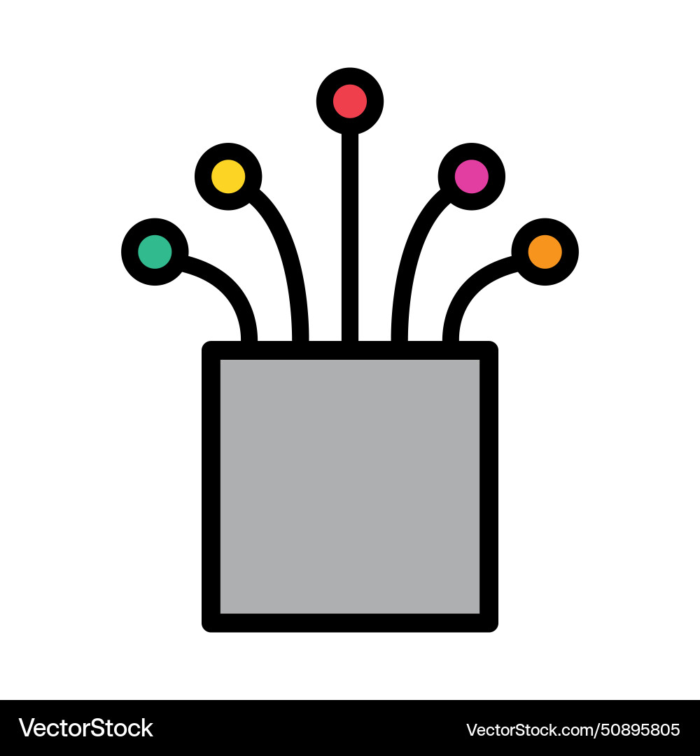 Optical cable icon technology information wire Vector Image