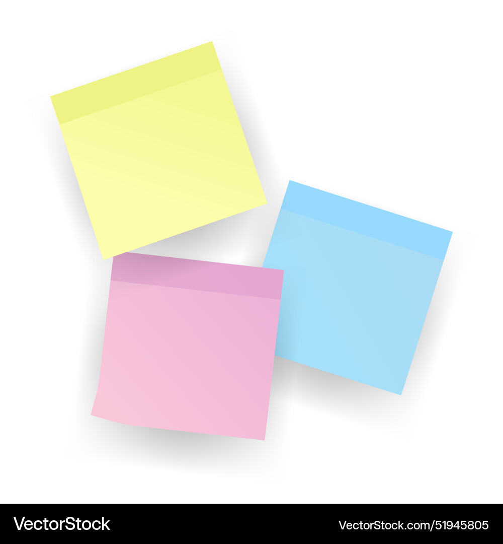 Paper notes stickers place for memo messages Vector Image