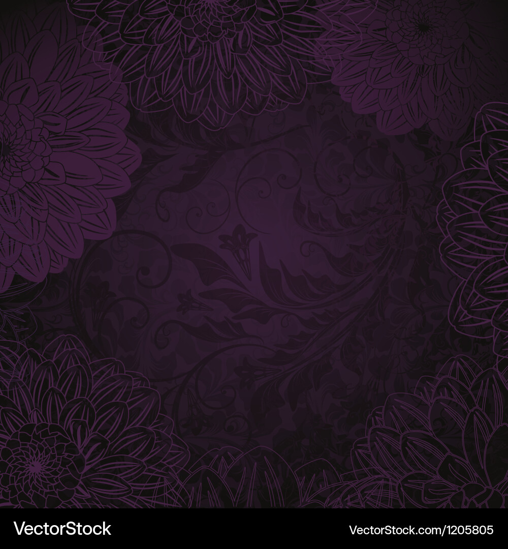 Purple Floral Background Royalty Free Vector Image