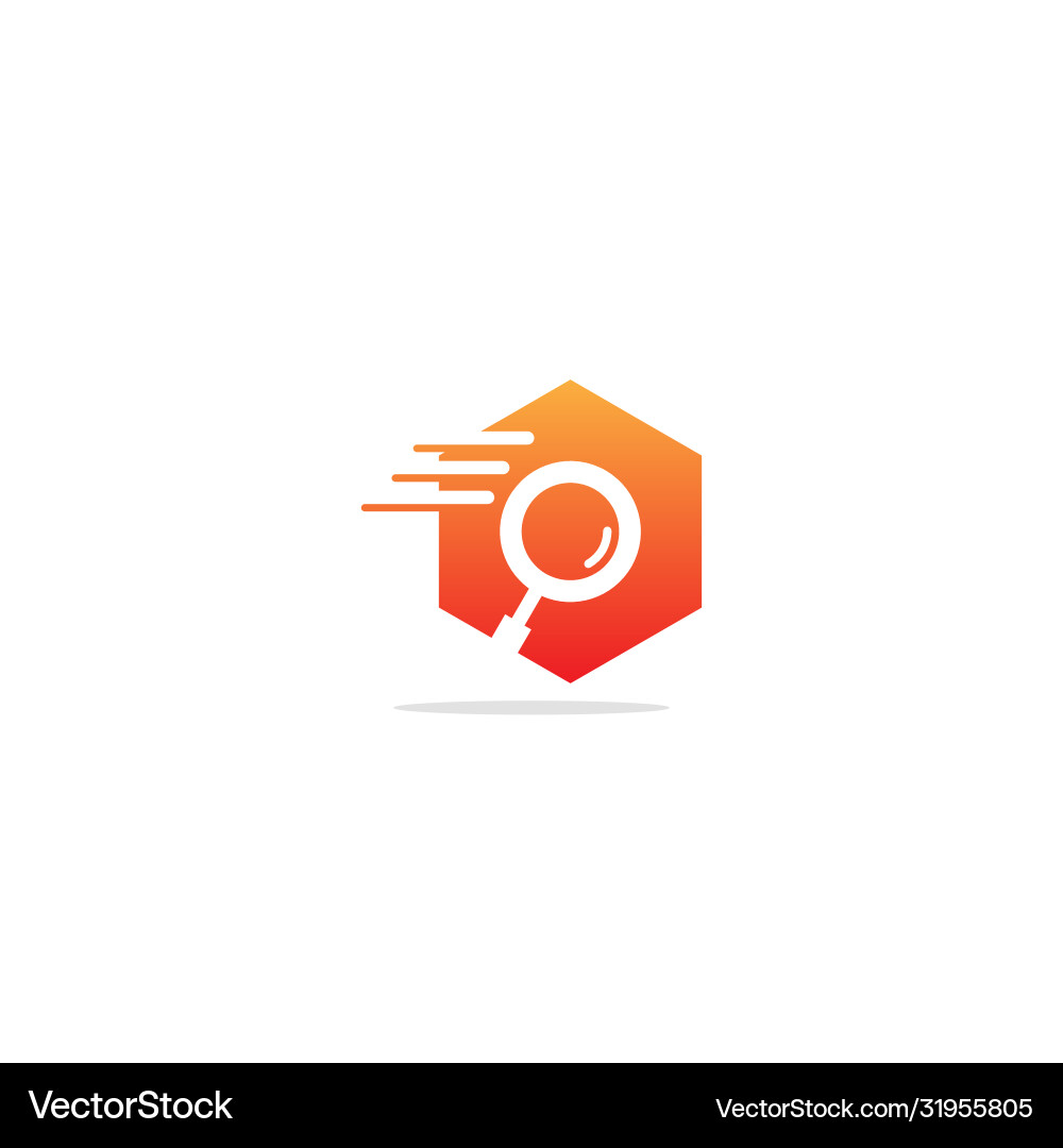 Search technology company logo Royalty Free Vector Image