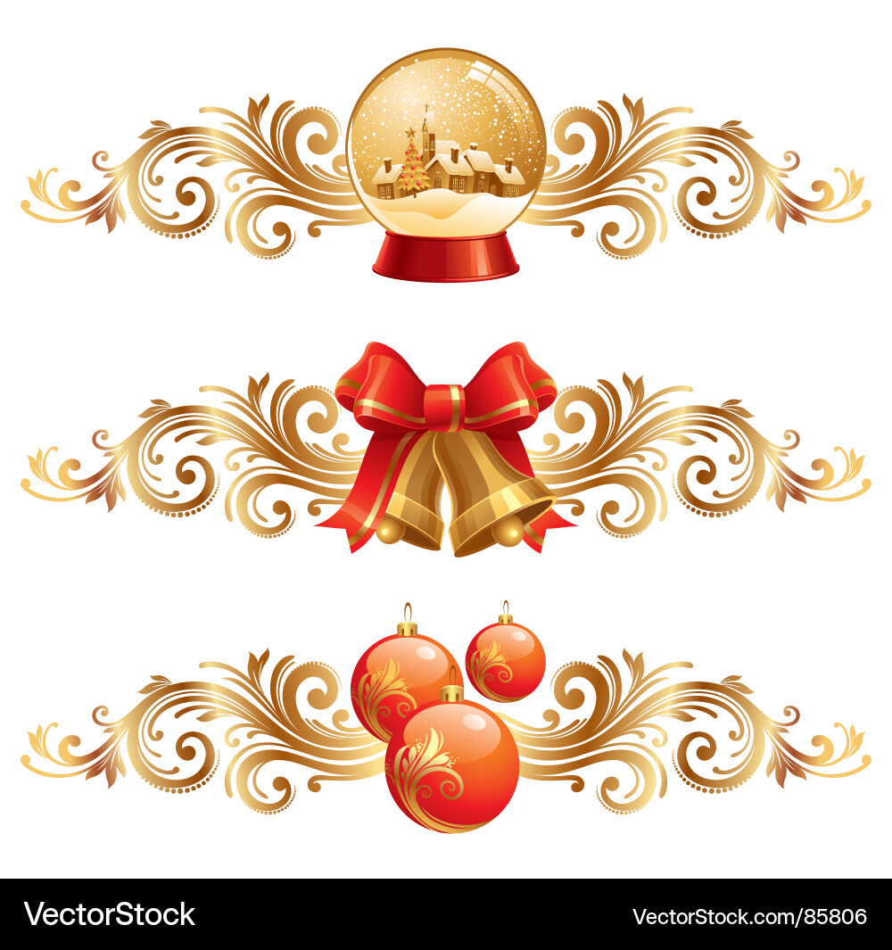 Christmas design elements Royalty Free Vector Image