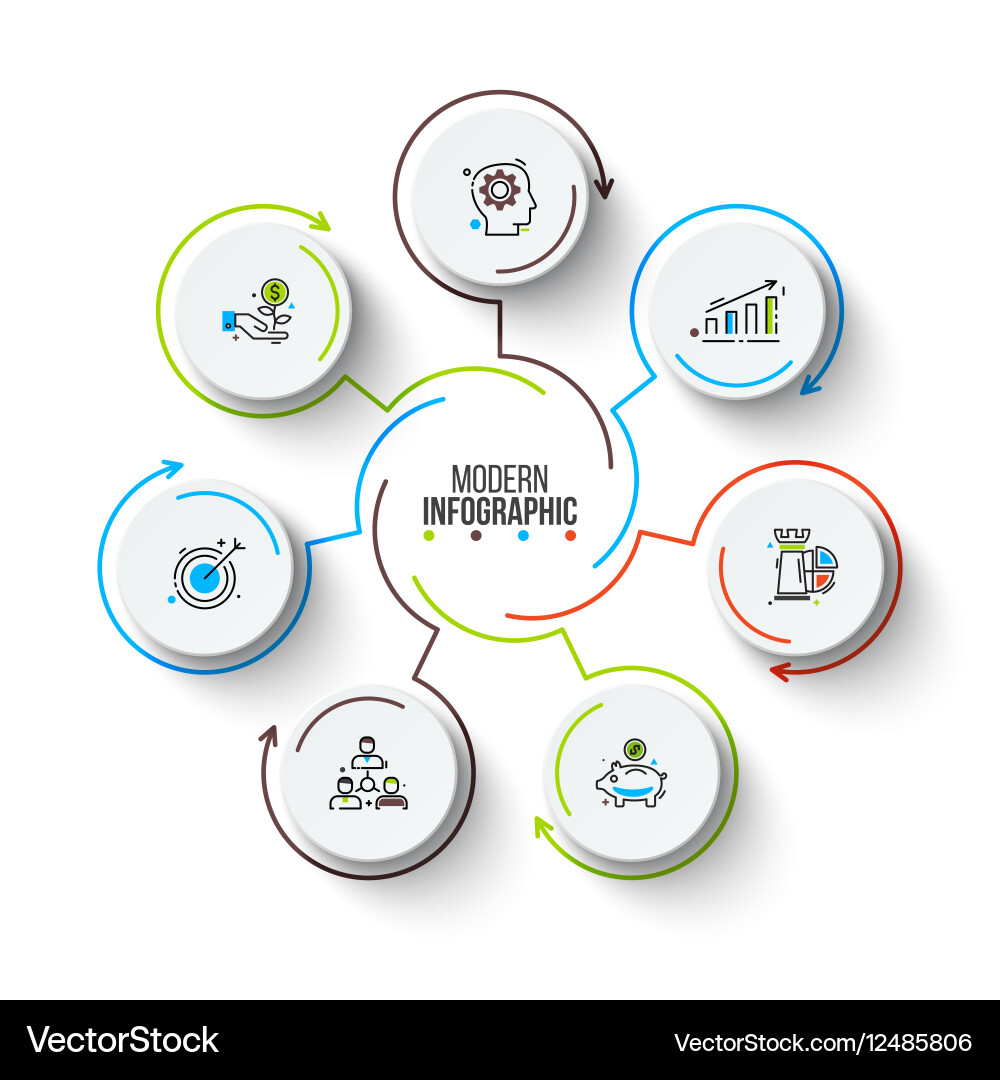 Circle infographic Royalty Free Vector Image - VectorStock