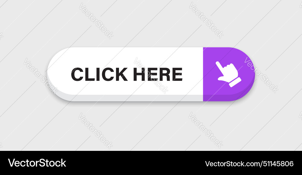 Click here banner icon in flat style ecommerce Vector Image