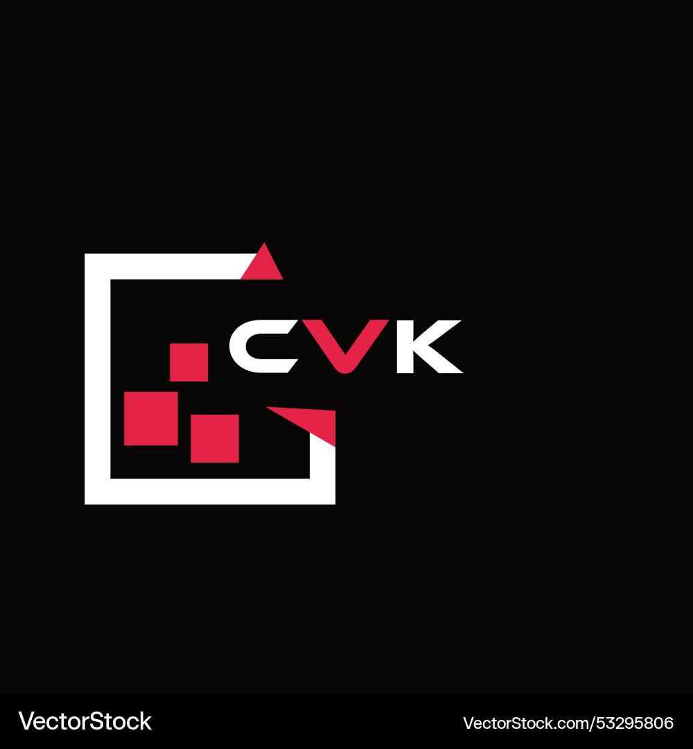 Cvk creative minimalist letter logo unique Vector Image