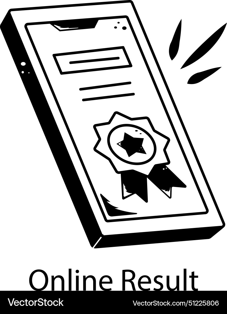 Online result Royalty Free Vector Image - VectorStock