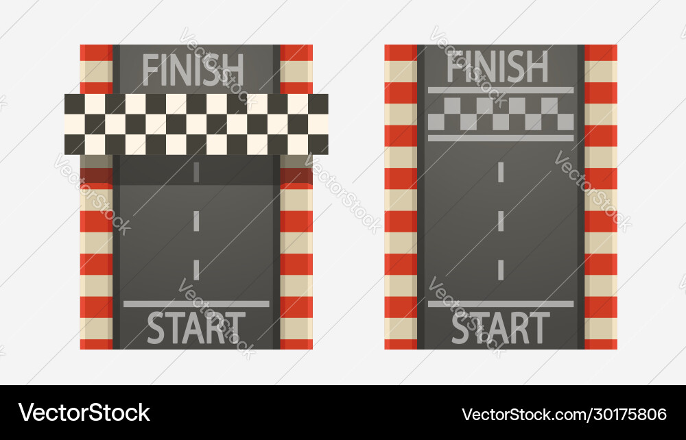 Race tracks set on white Royalty Free Vector Image