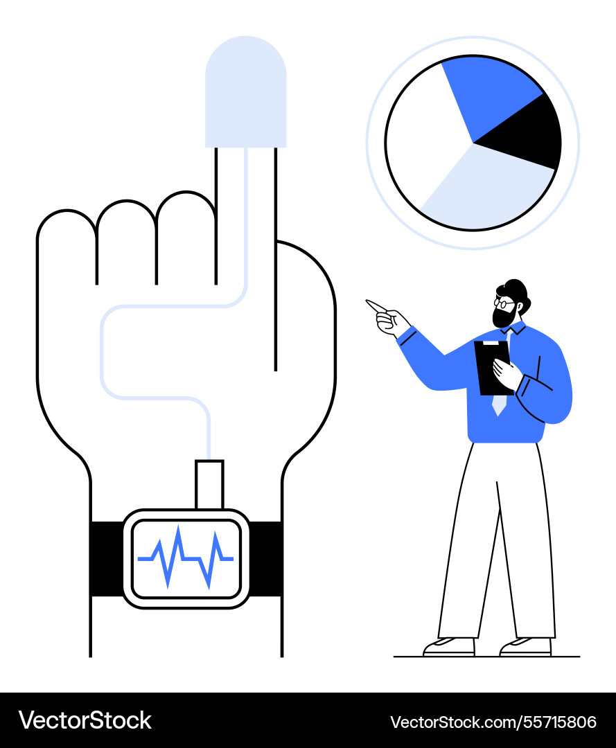 Smart health tracking displayed with finger sensor