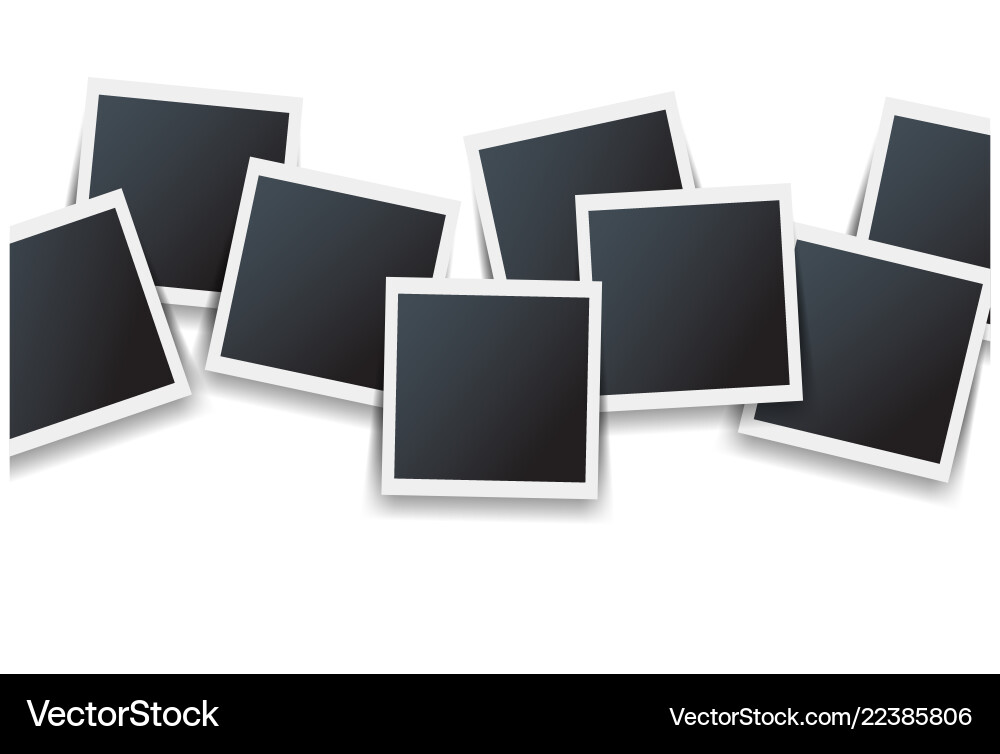 Transparent Photo Borders Royalty Free Vector Image