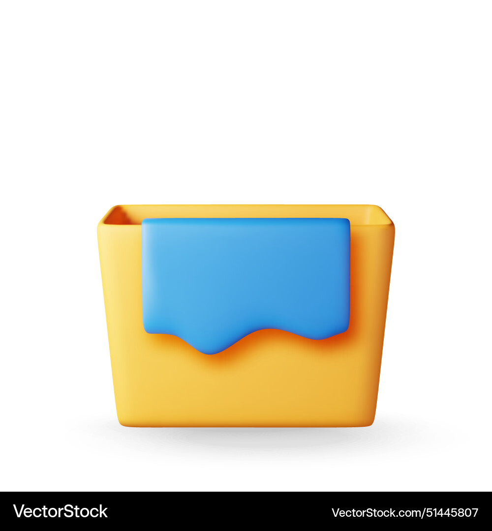 3d wash water basin with cloth isolated Royalty Free Vector