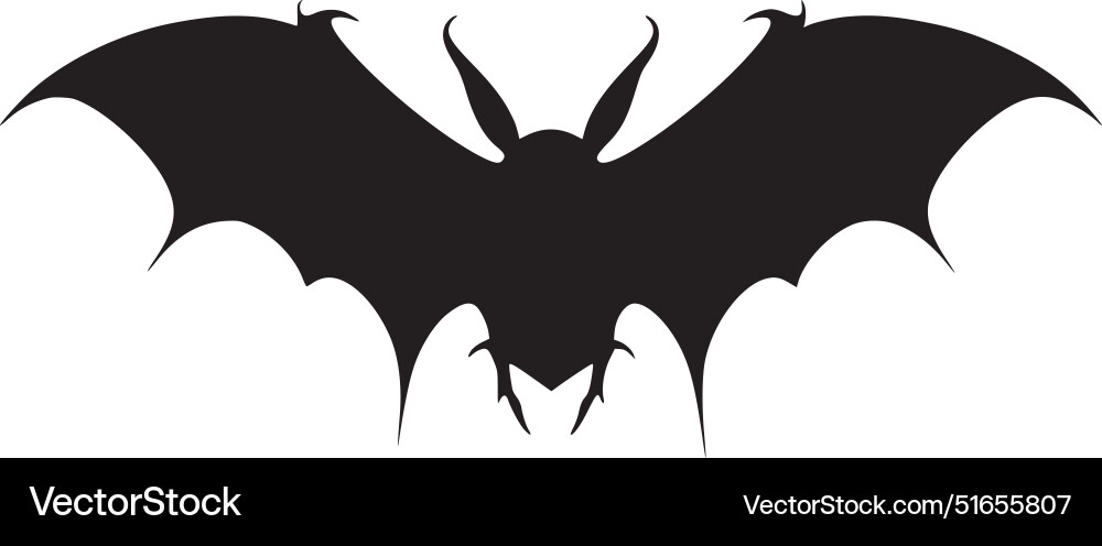 Bat - minimalist and flat logo Royalty Free Vector Image
