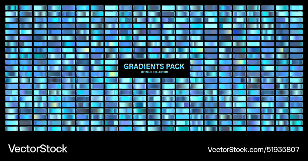 Blue azure glossy gradient metal foil texture Vector Image