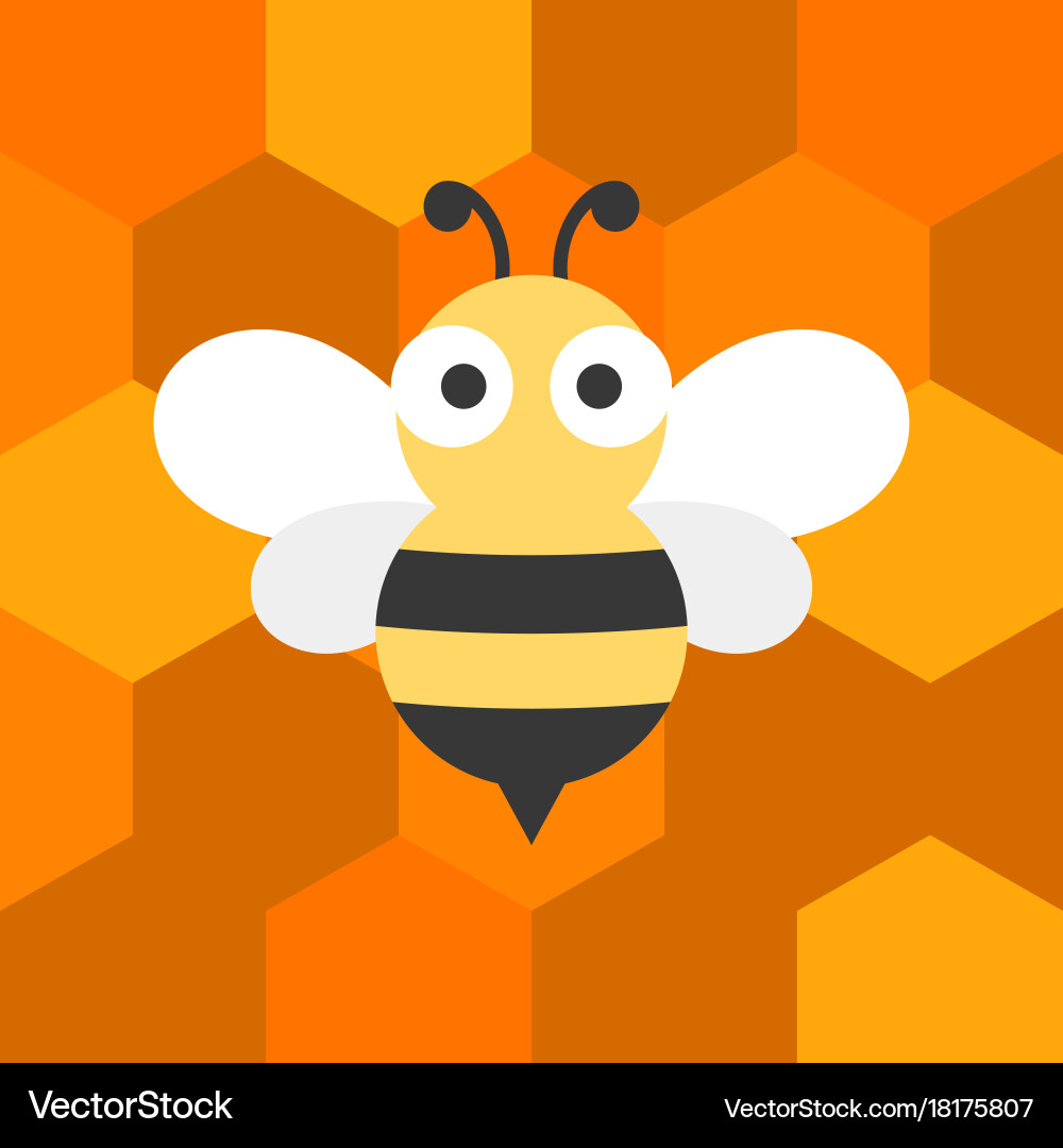 Colorful Honey Bees Royalty Free Vector Image - VectorStock