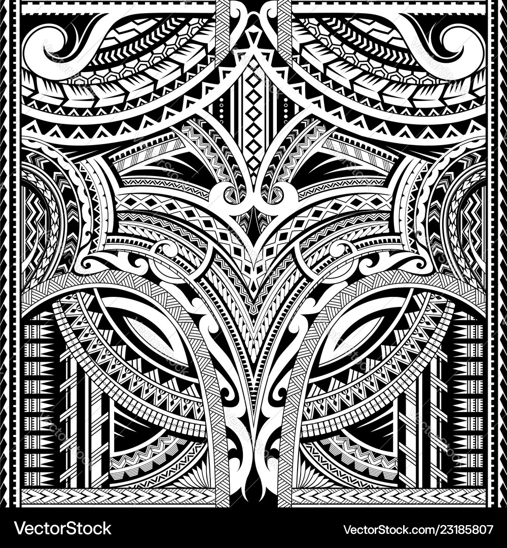 Polynesian Tribal Sleeve Ornament Royalty Free Vector Image