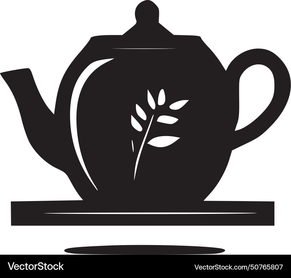 Tea - black and white Royalty Free Vector Image