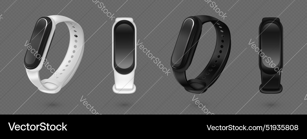 3d Smart Bands auf transparentem Hintergrund Vektorbild