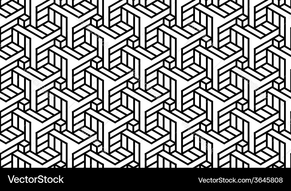 Black and white geometric pattern Royalty Free Vector Image