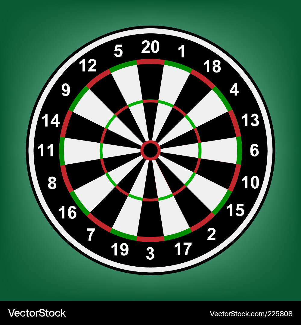 Dartboard Royalty Free Vector Image - VectorStock