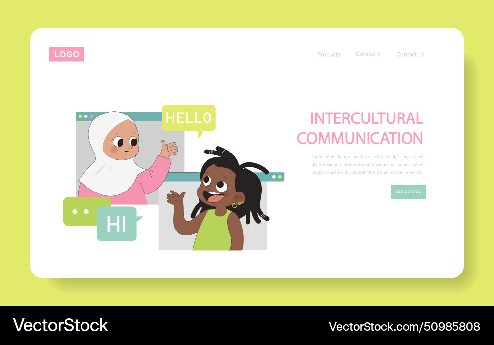 Intercultural communication concept Royalty Free Vector