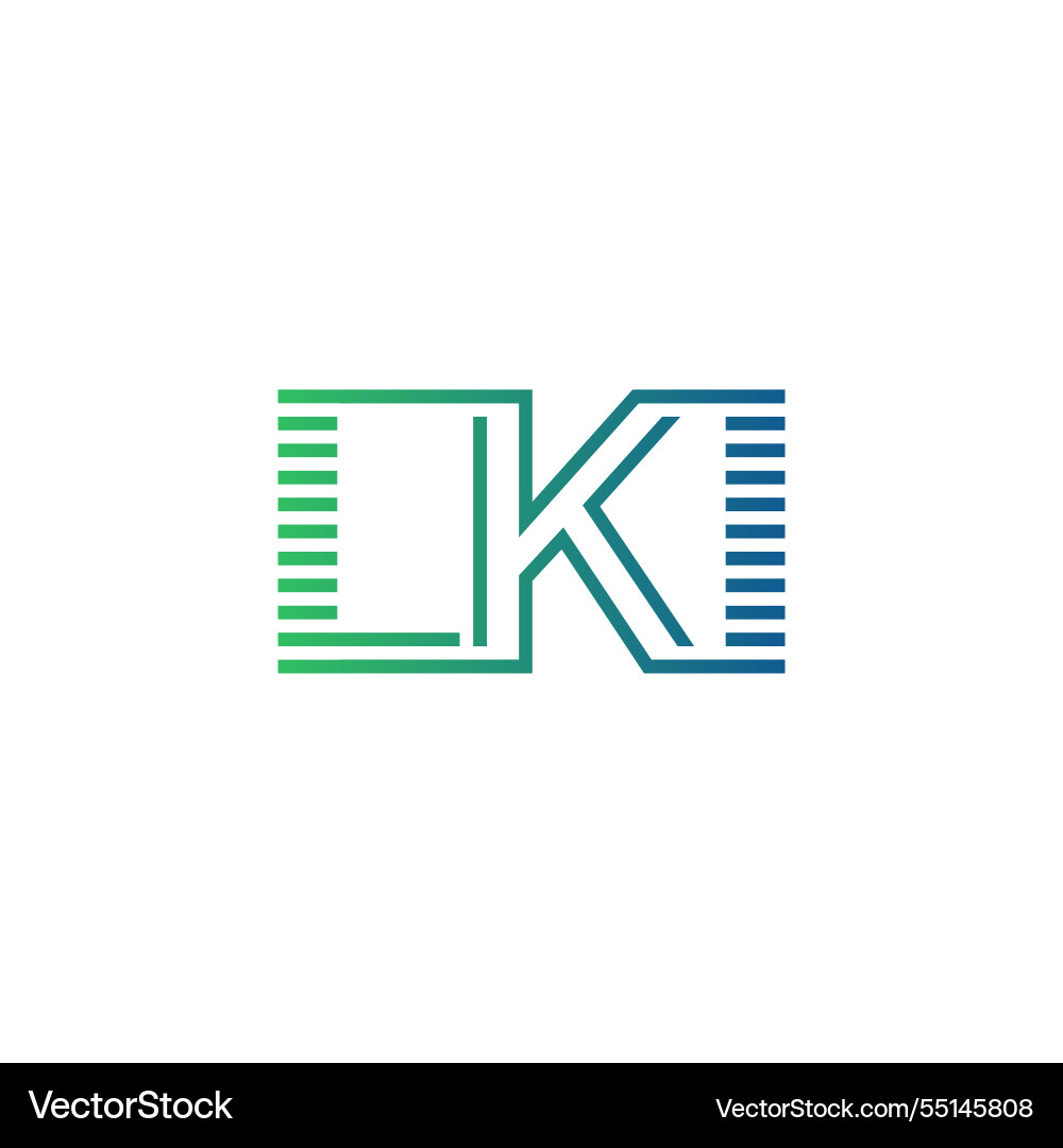 Modern lki logo design letter minimalist Vector Image