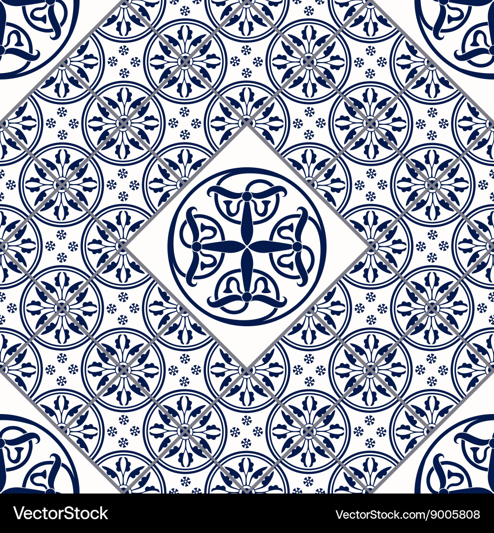 Moroccan tiles pattern Royalty Free Vector Image