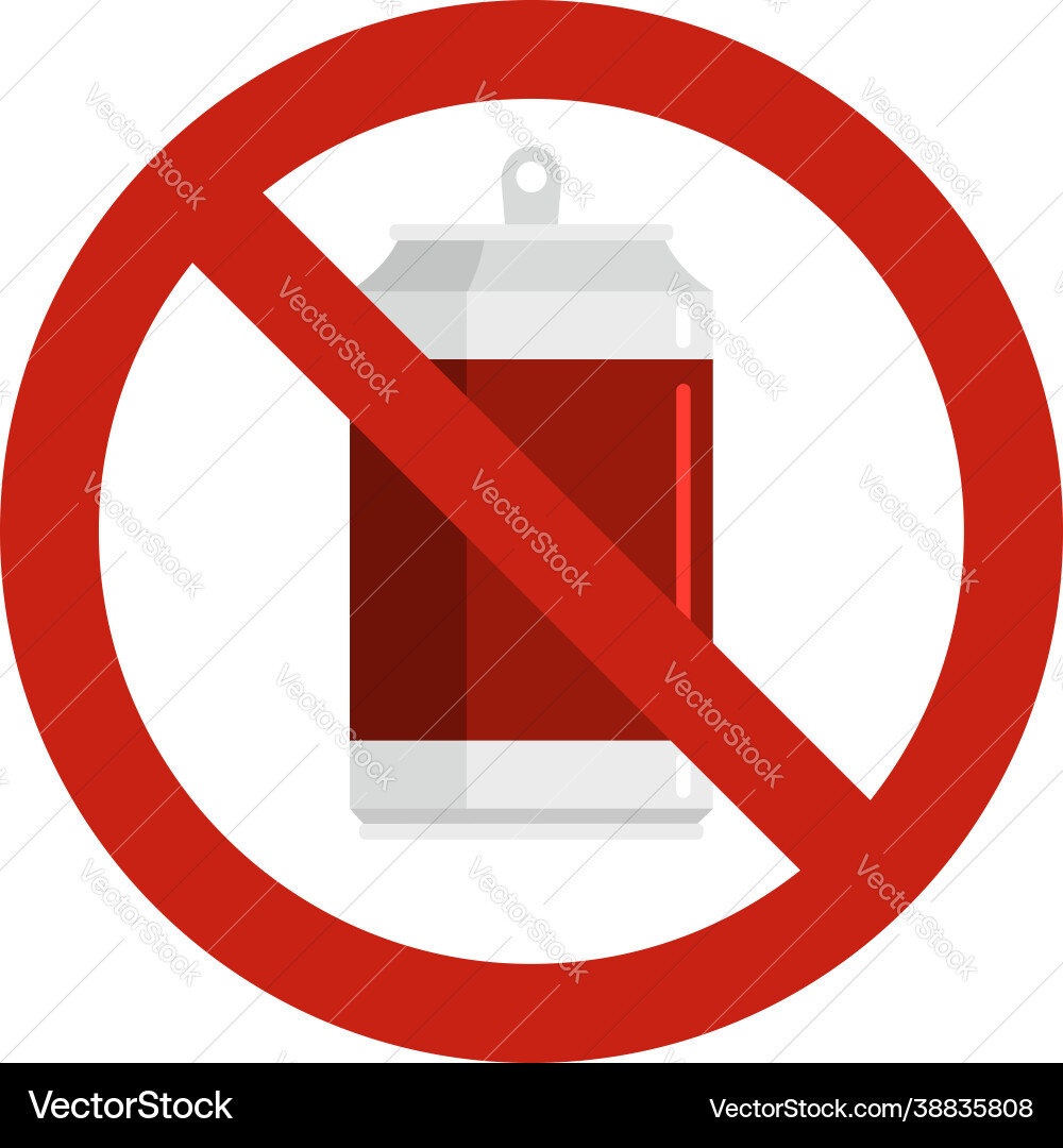 No energy drink icon flat isolated Royalty Free Vector Image