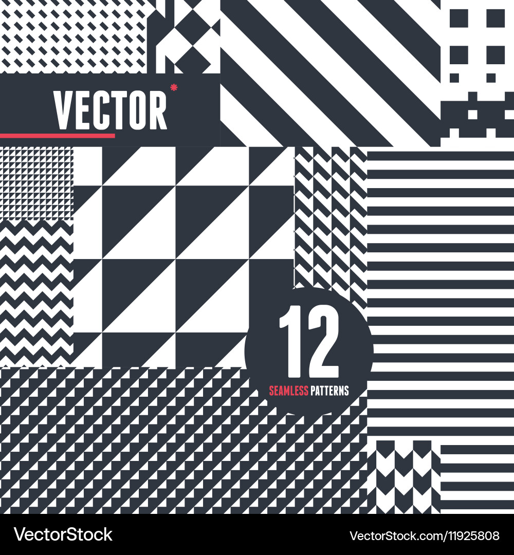 Pattern set Royalty Free Vector Image - VectorStock