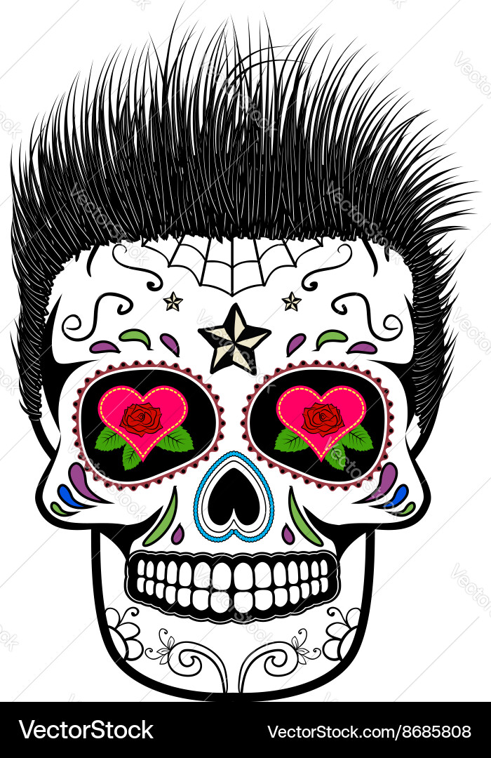 Sugar skull Royalty Free Vector Image - VectorStock