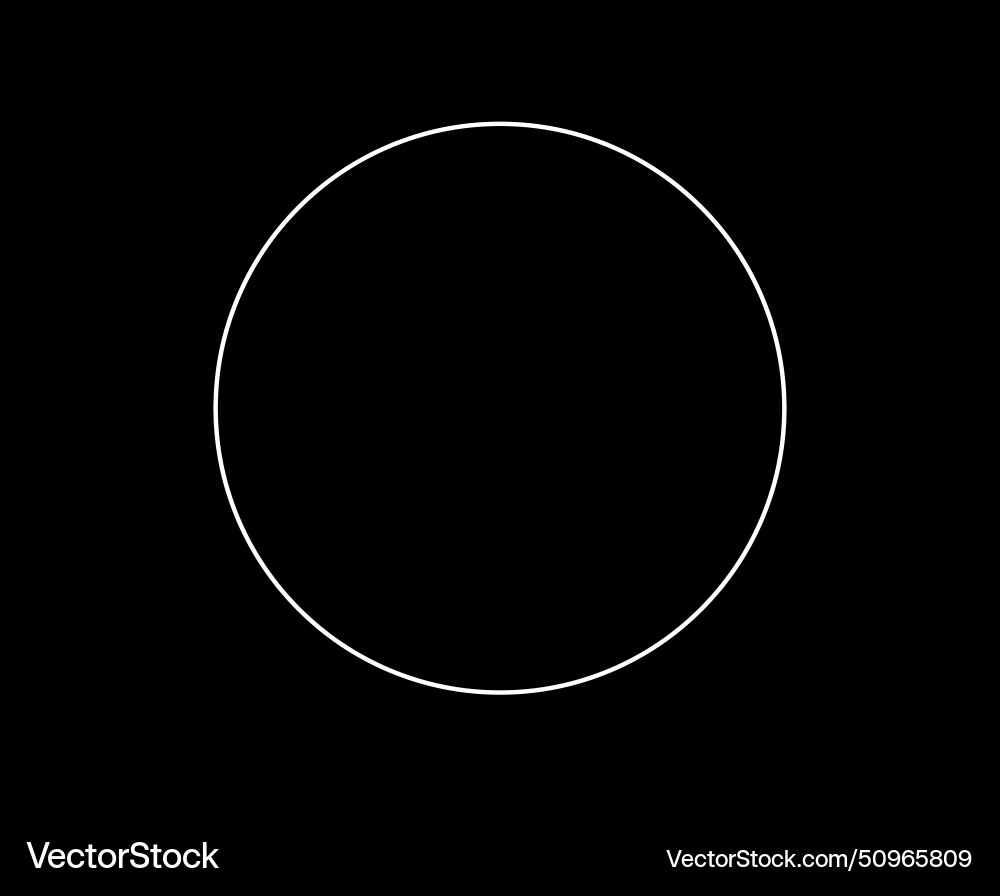 Circle Shape Outline Stroke Black And White Symbol