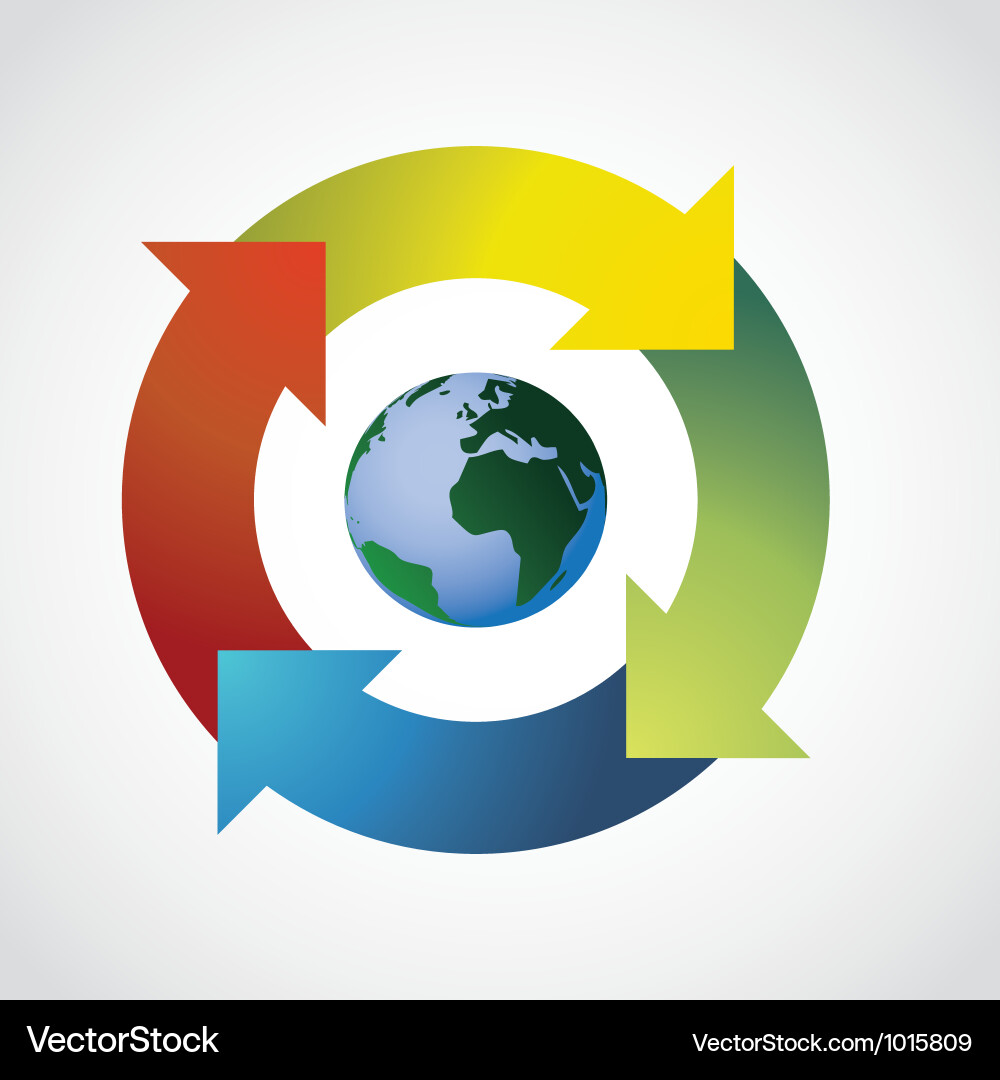 Recycle earth Royalty Free Vector Image - VectorStock