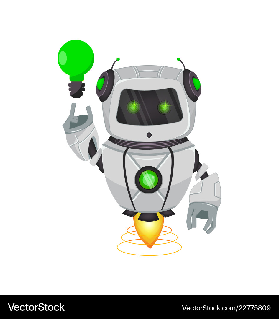 Robot with artificial intelligence bot Royalty Free Vector