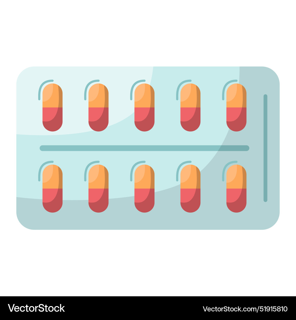 Blister with capsules Royalty Free Vector Image