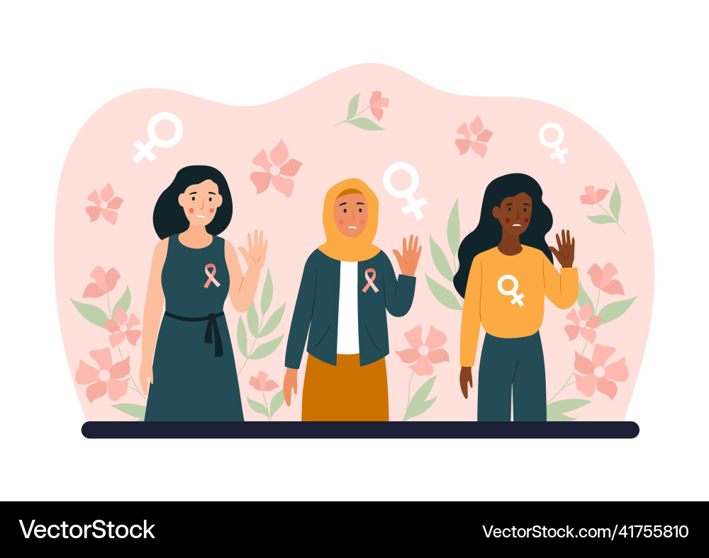 Elimination of violence Royalty Free Vector Image