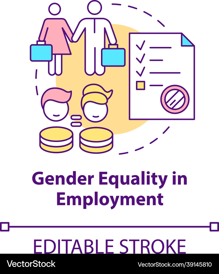 Gender equality in employment concept icon Vector Image