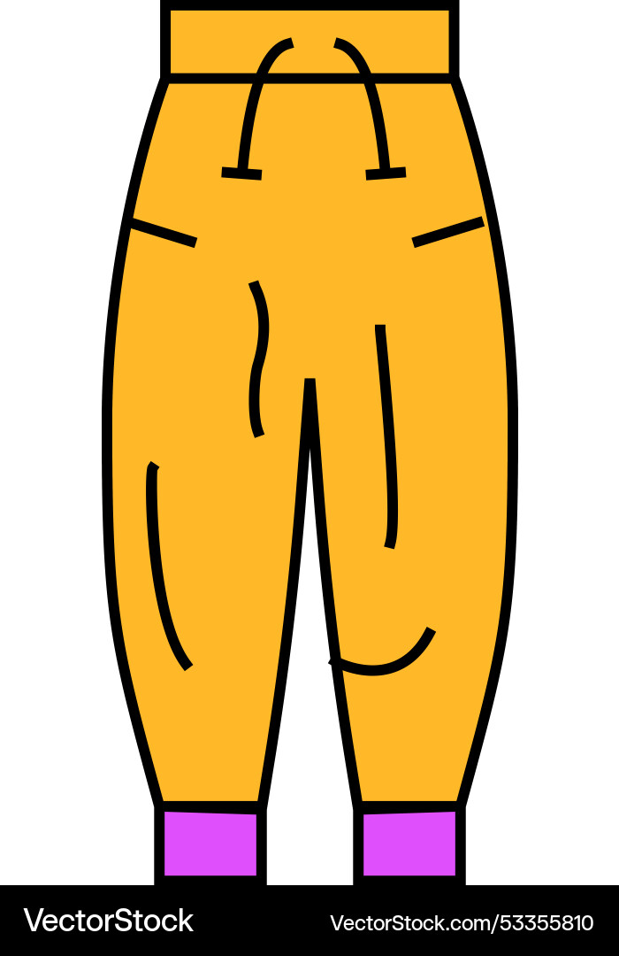 Harem pants clothes icon color Royalty Free Vector Image