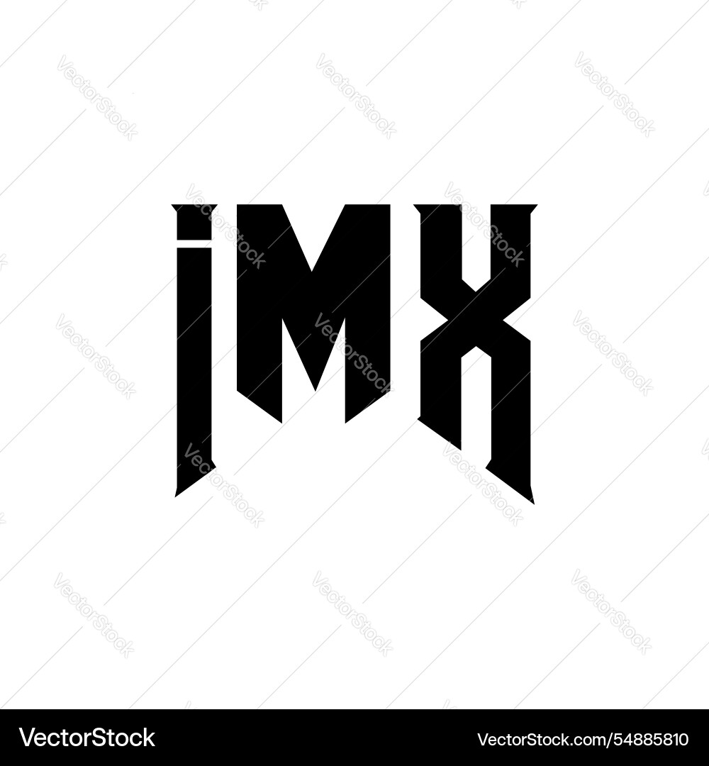 Imx letter logo design for technology company Vector Image