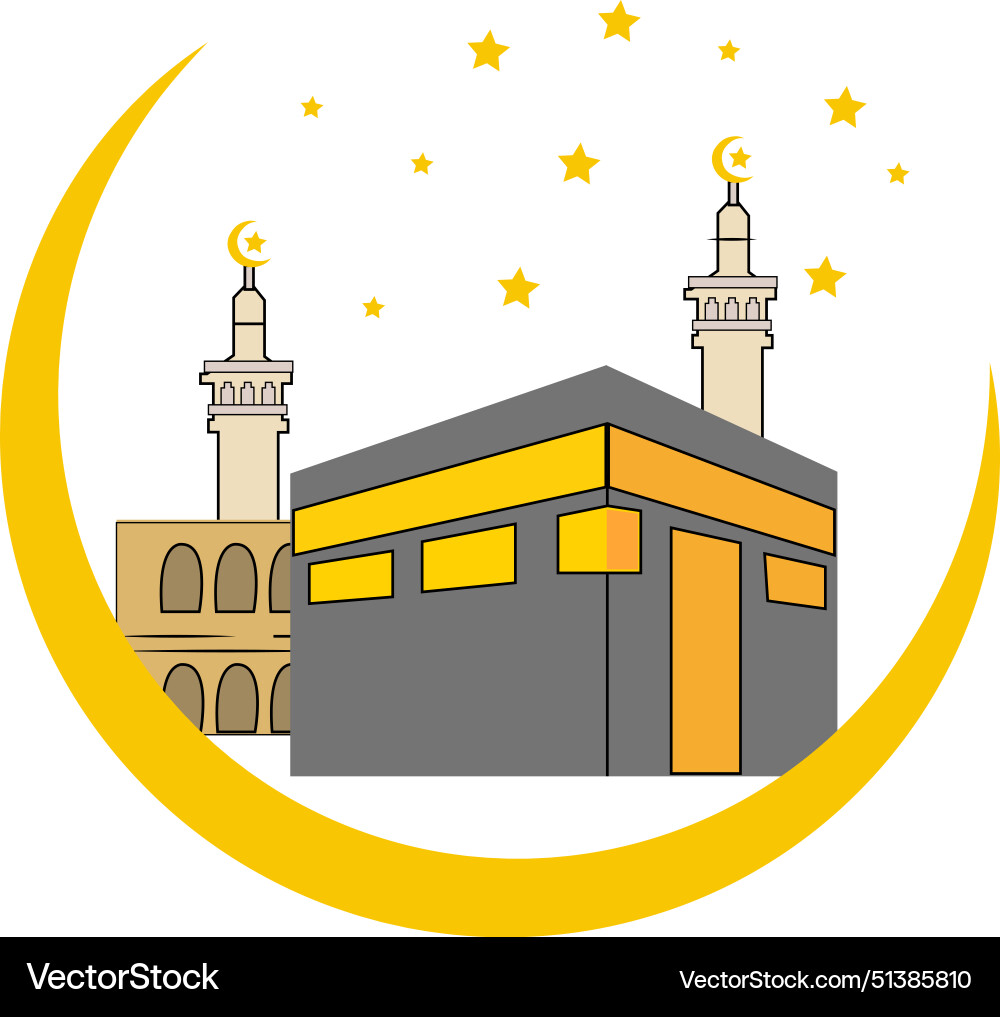 Kabah hajj umrah Royalty Free Vector Image - VectorStock