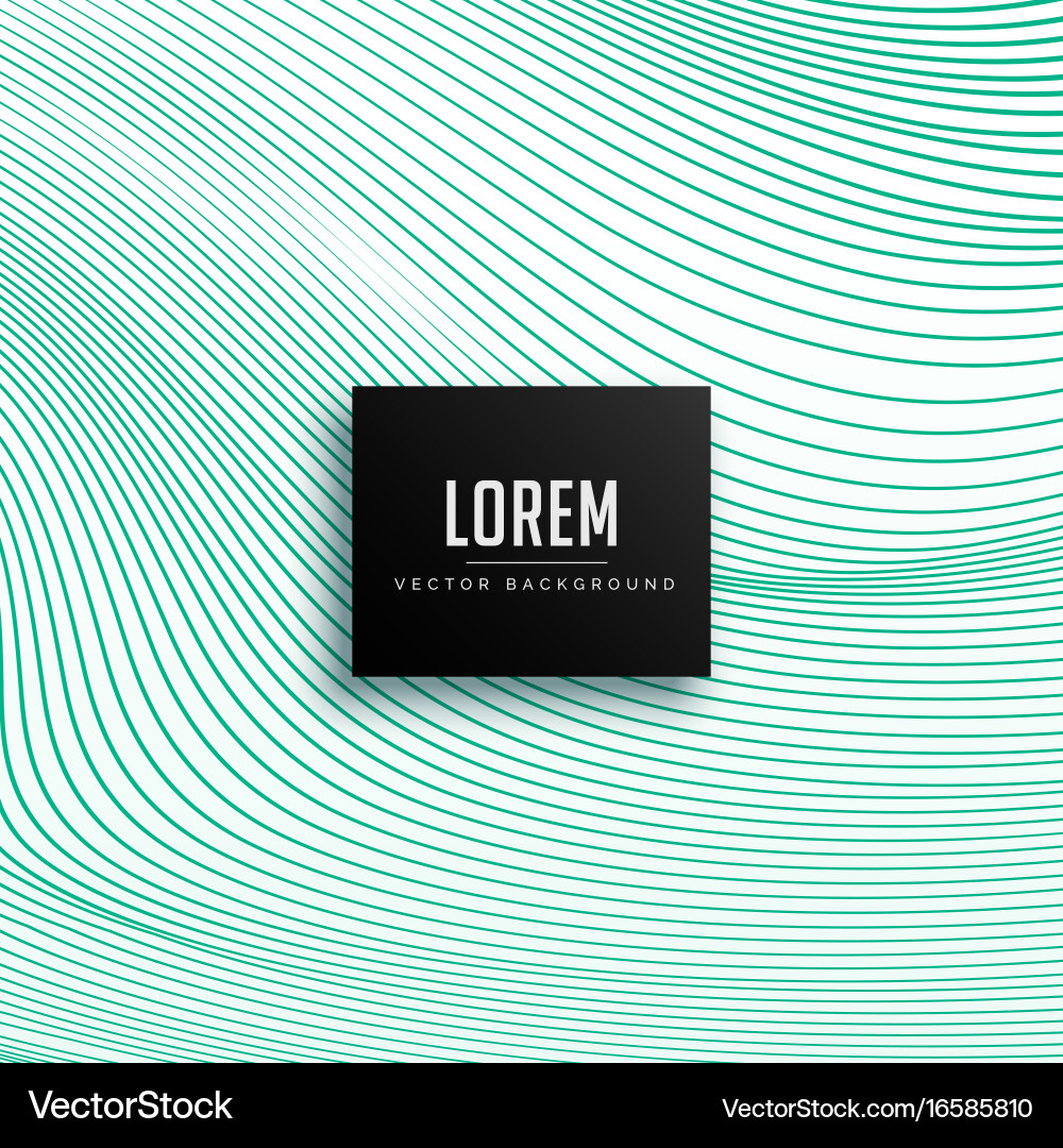 Wavy green lines pattern background Royalty Free Vector