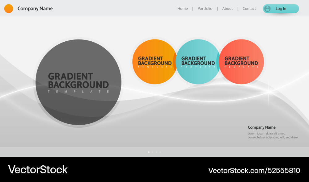 Website template with light gray background Vector Image
