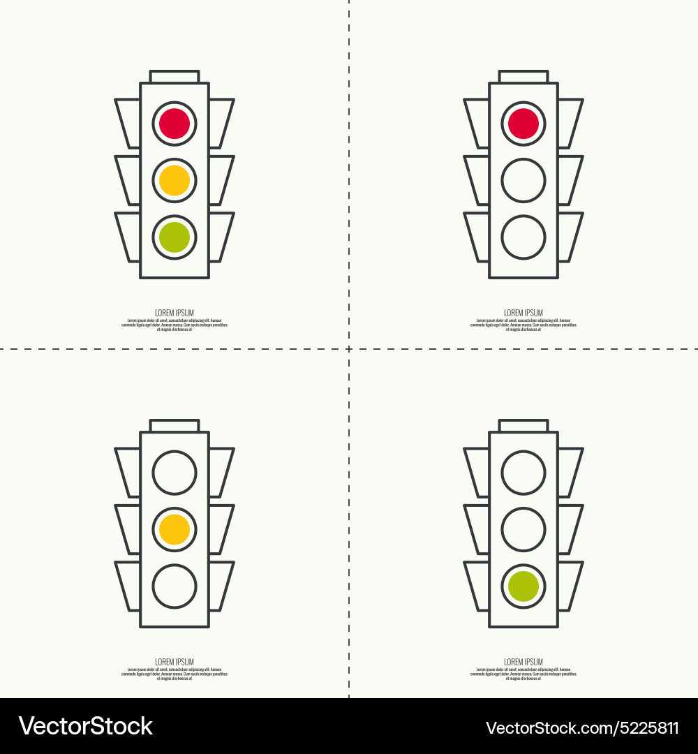 Abstract background with traffic lights Royalty Free Vector