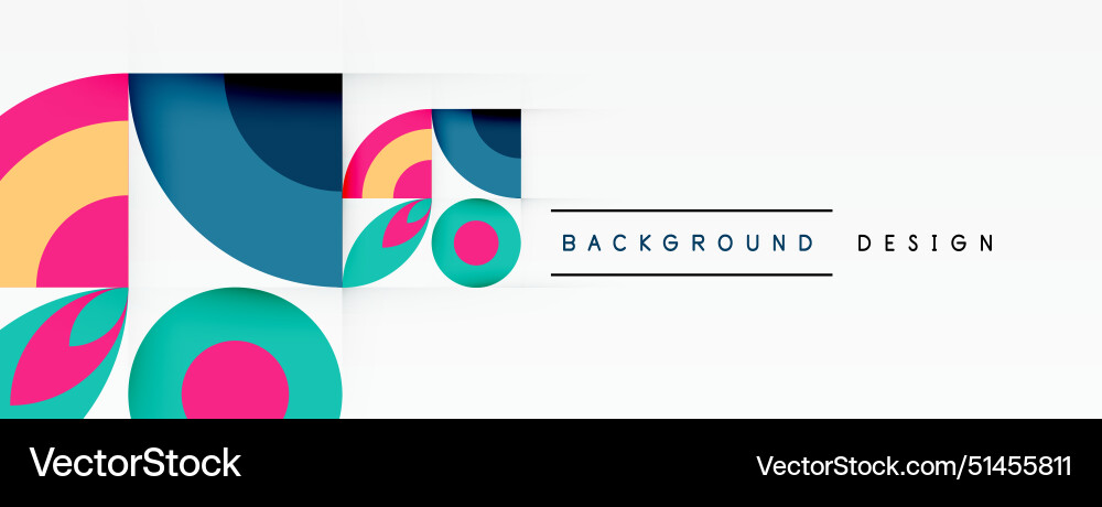 Circles and petals geometric beautiful abstract Vector Image