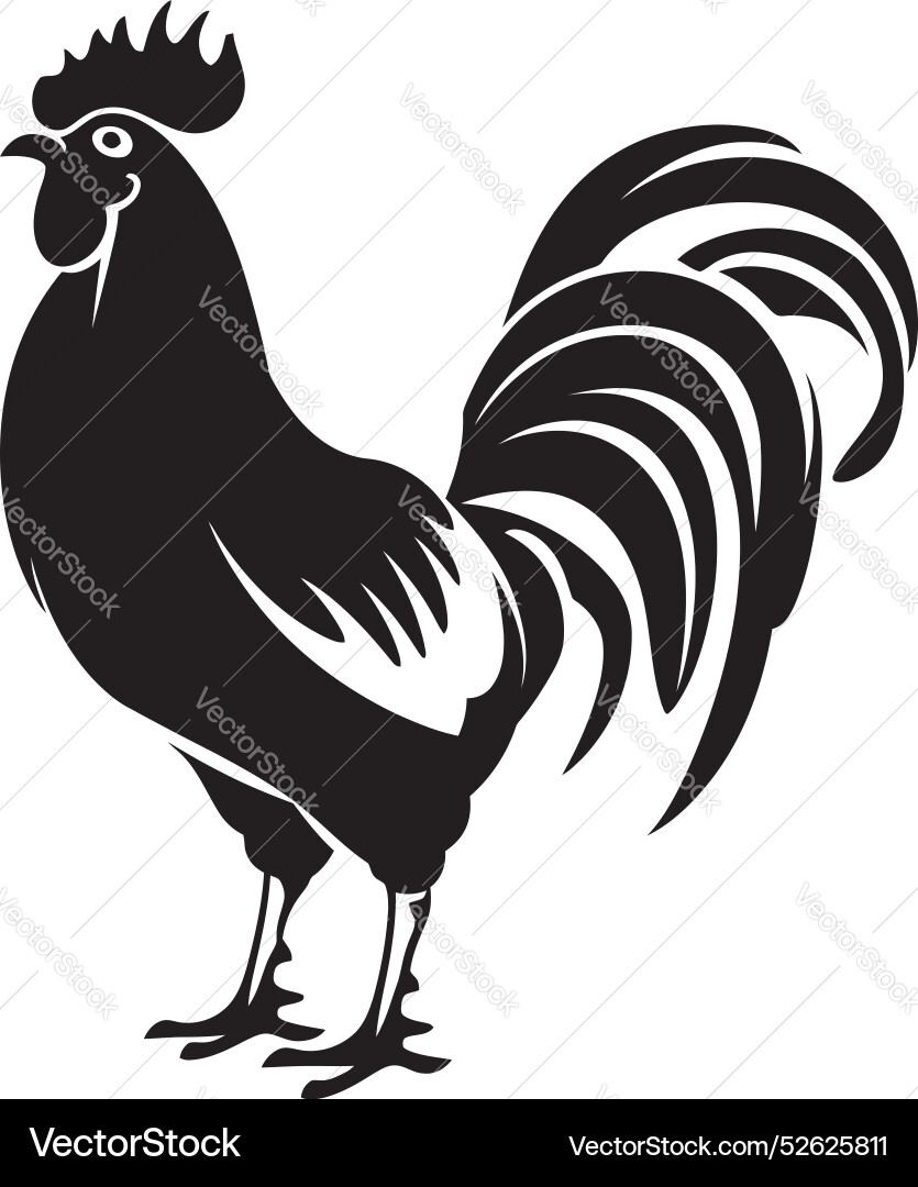 Feathered force roster chicken emblem cluck Vector Image