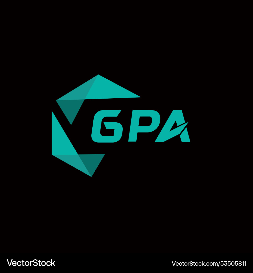Gpa creative minimalist letter logo unique Vector Image