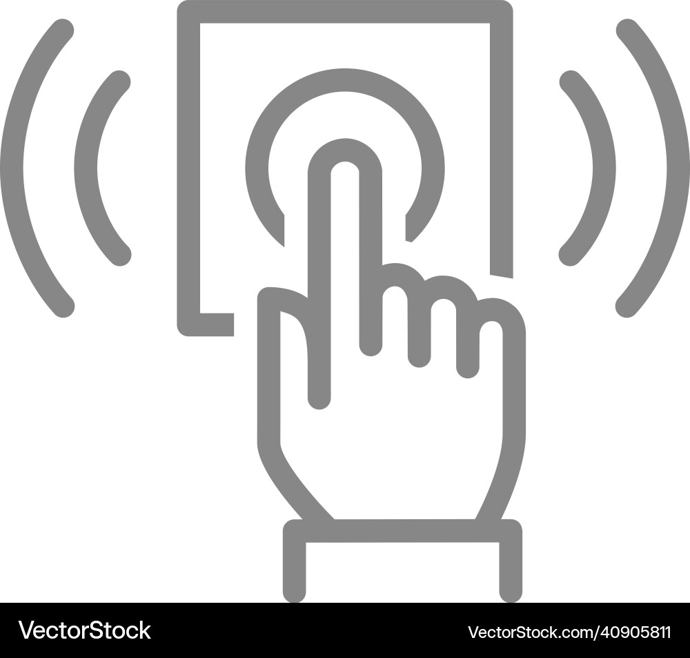 Hand Ringing Doorbell Icon Royalty Free Vector Image