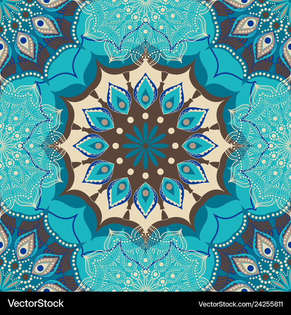Indian Mandala Pattern Royalty Free Vector Image