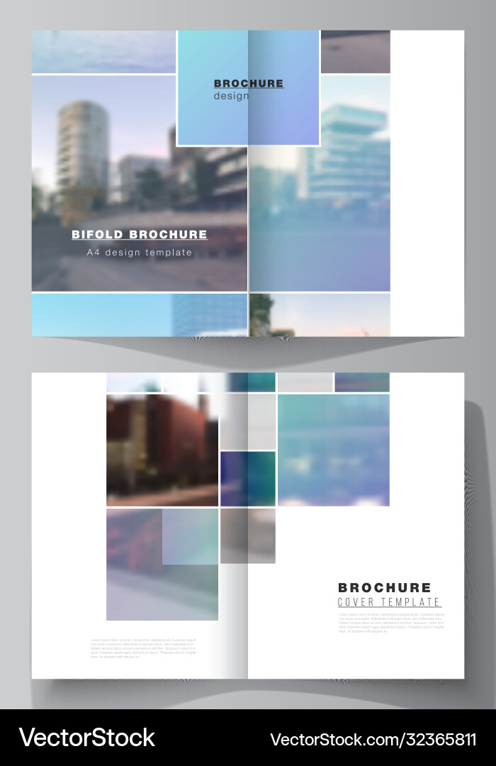 Layout two a4 format cover mockups Royalty Free Vector Image