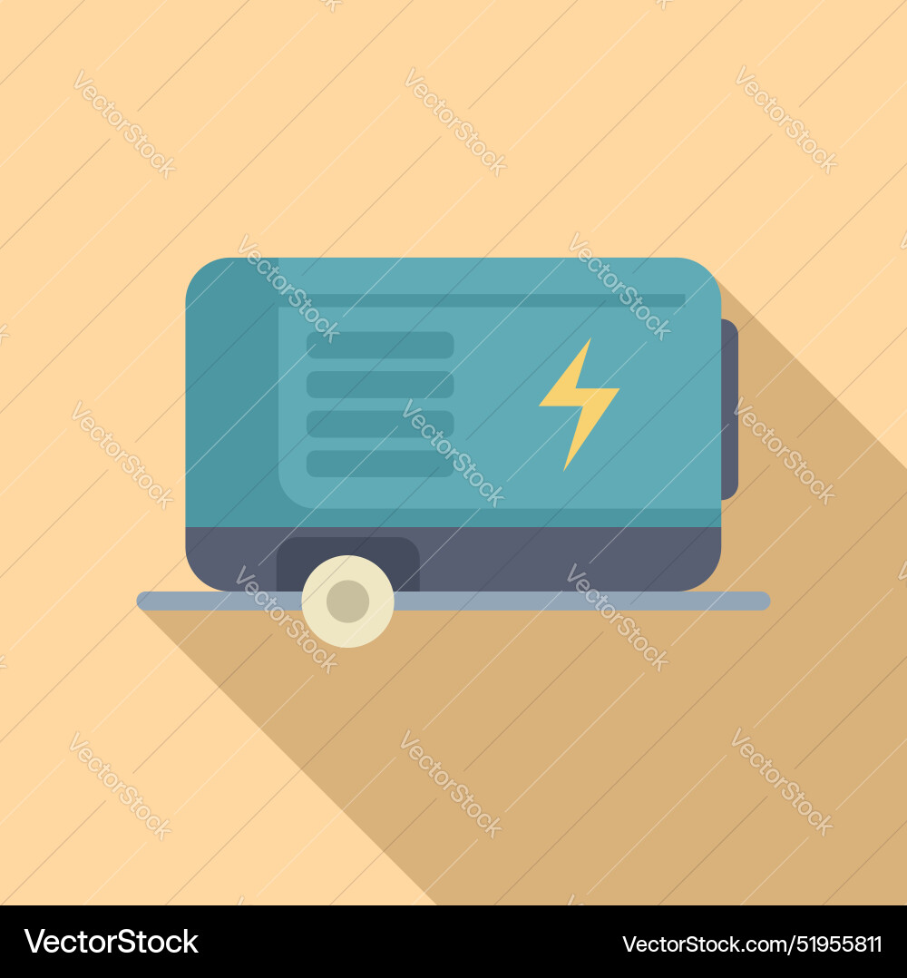 Portable generator providing emergency power Vector Image